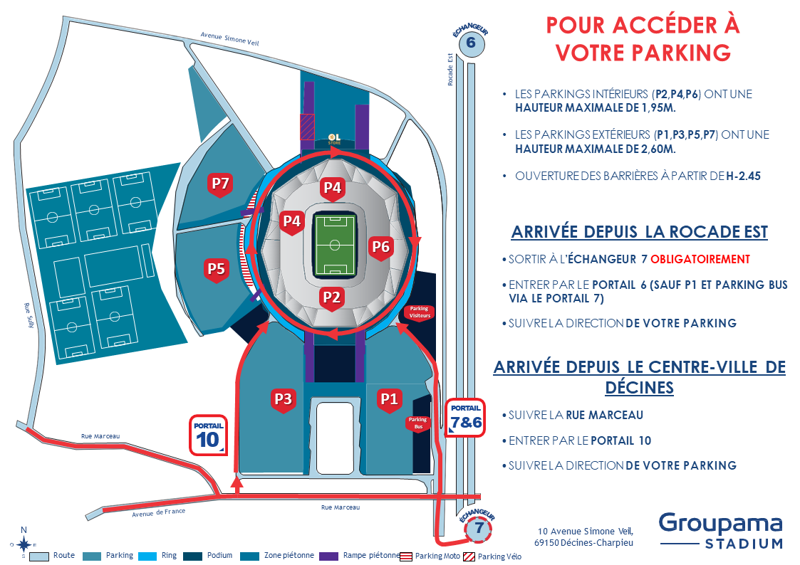 Accès - Infos pratiques | Groupama Stadium